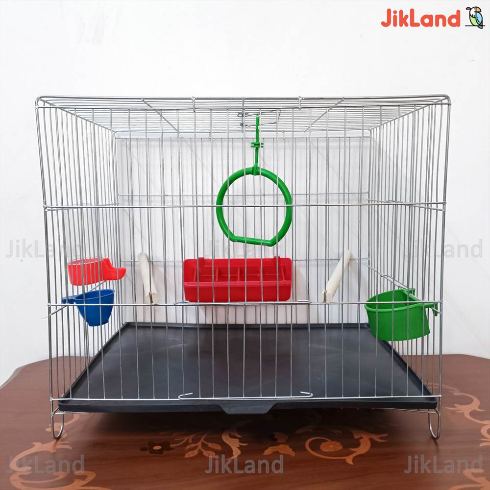 قفس مرغ عشق، قناری، فنج - همراه با لوازم - 38 در 28